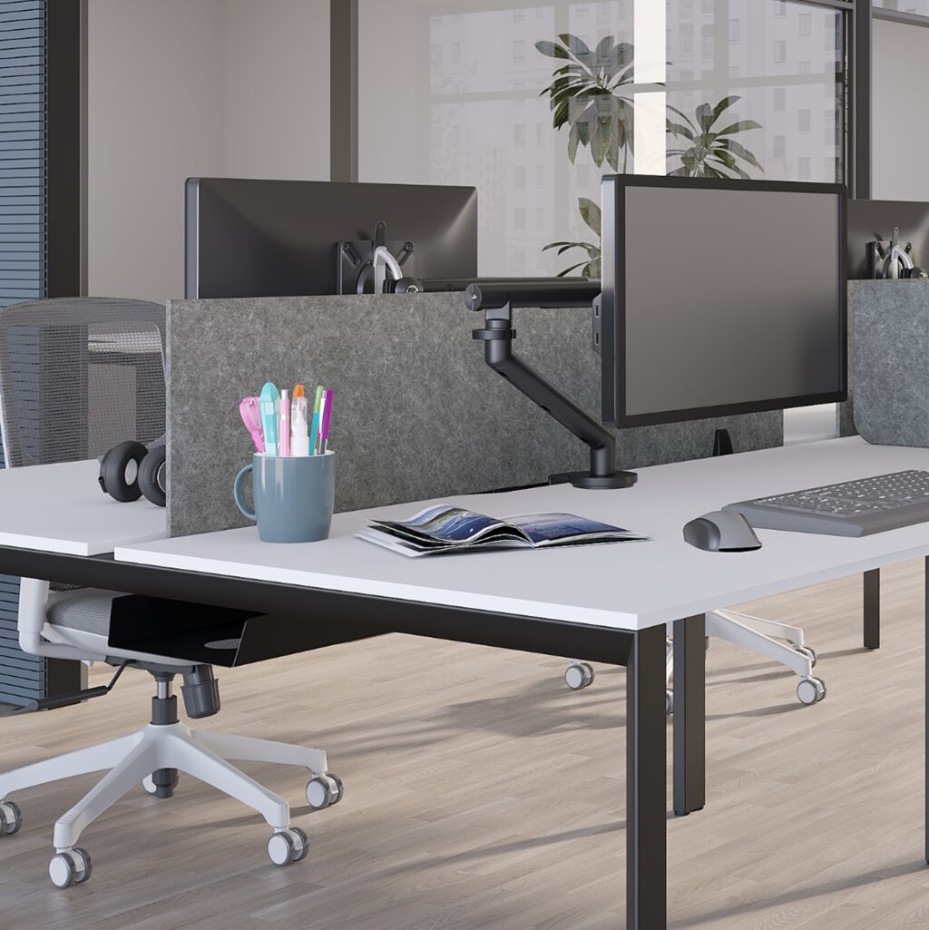 Diamond / Radius Mute Desk Based Office Screen for Offices | Cecil Nurse